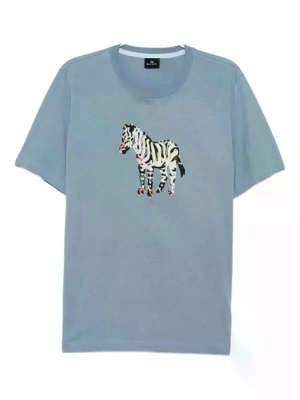 Paul Smith Graphic-print Cotton T-shirt - Blue