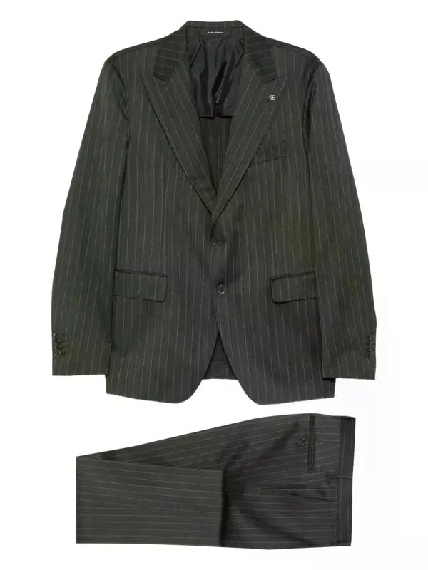 Tagliatore Pinstripe Single-breasted Suit - Grey