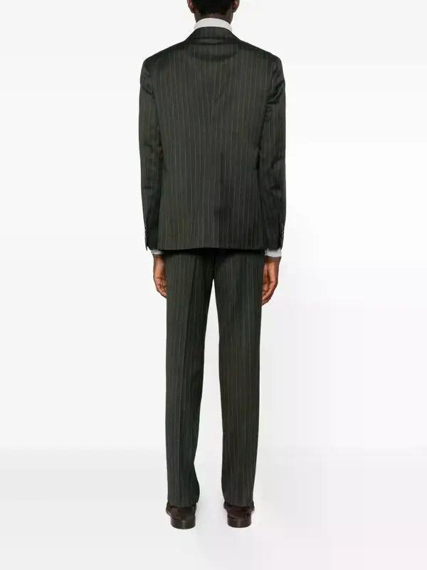 Tagliatore Pinstripe Single-breasted Suit - Grey