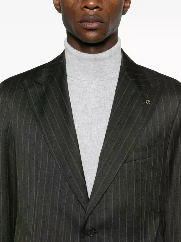 Tagliatore Pinstripe Single-breasted Suit - Grey