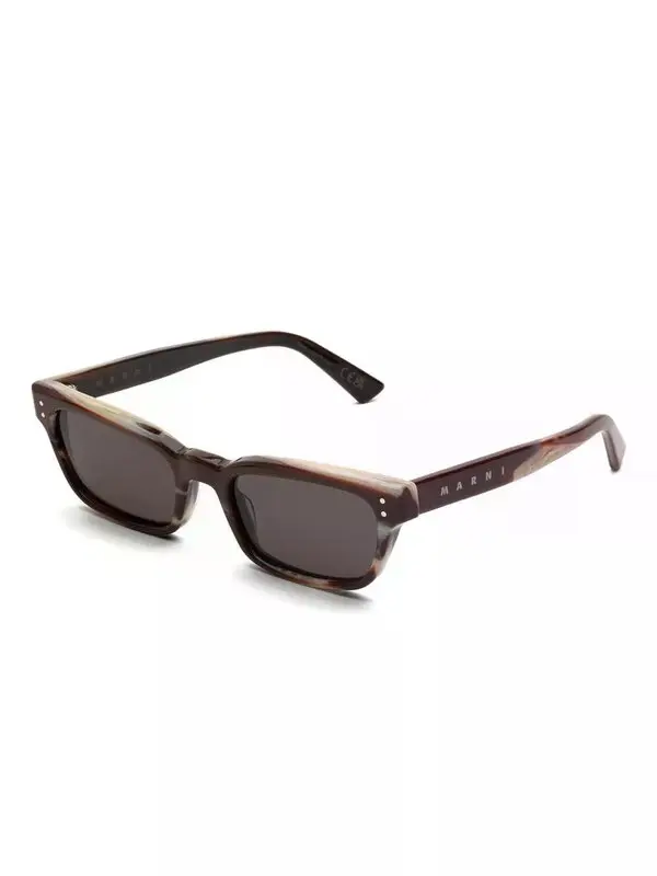 Marni Floosa Rectangle-frame Sunglasses - Brown