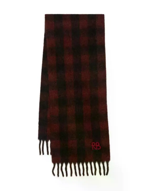 Ruslan Baginskiy Check-print Scarf - Black