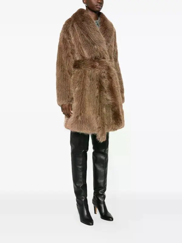 Mackage Belted Faux Fur Jacket