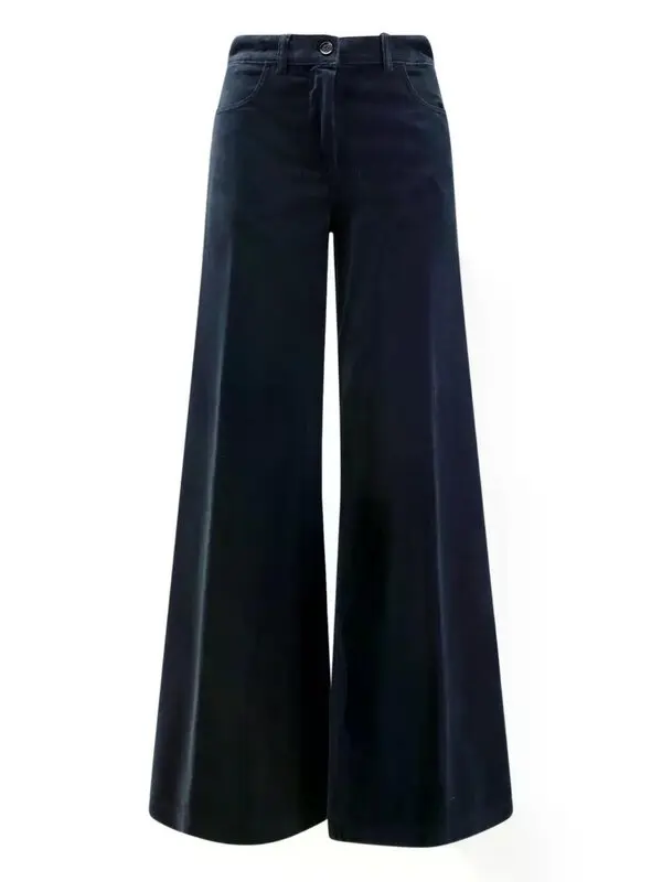 Aspesi Velvet Texture Trousers - Blue