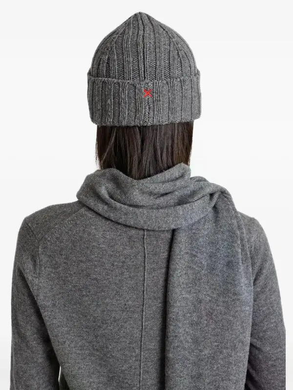 Chinti & Parker Ribbed Wool-cashmere Beanie - Grey