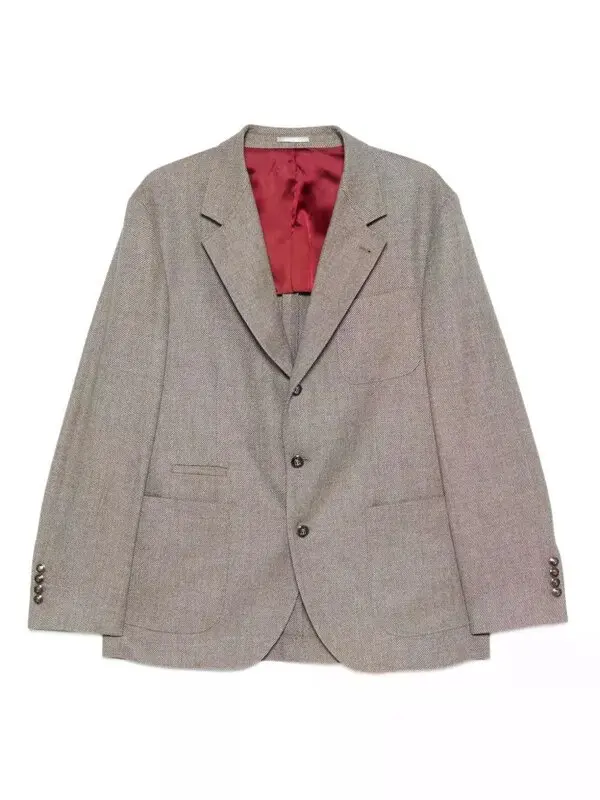 Brunello Cucinelli Single-breasted Blazer - Grey