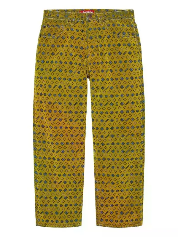 Supreme Flocked Jeans - Yellow
