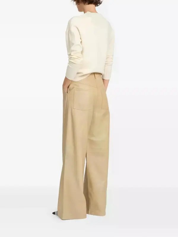 YVES SALOMON Lamb-leather Trousers - Neutrals