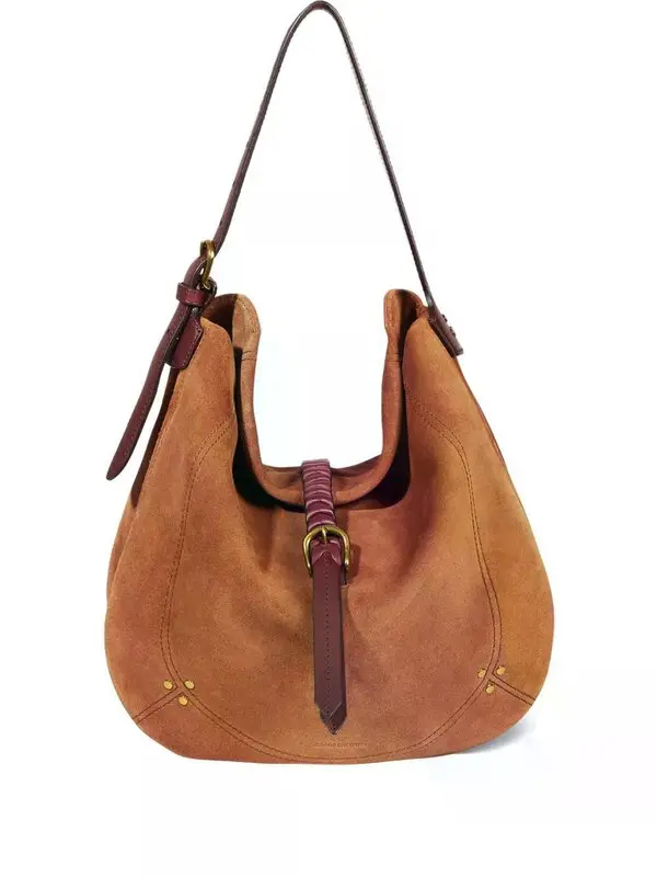 Jérôme Dreyfuss Luis Studded Crossbody Bag - Brown