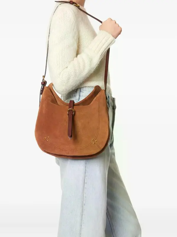 Jérôme Dreyfuss Luis Studded Crossbody Bag - Brown