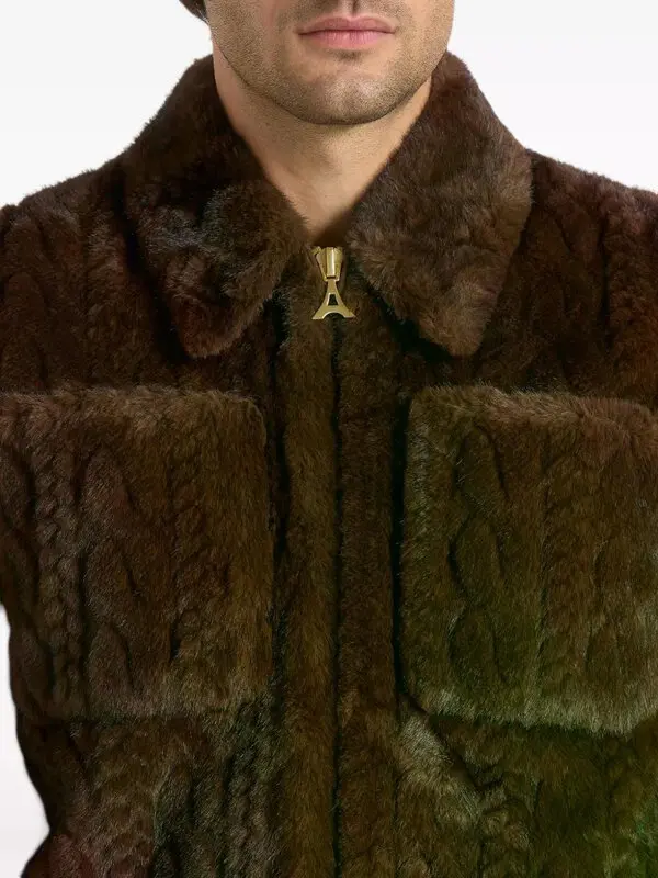 Manière De Voir Plush Cable Embossed Jacket