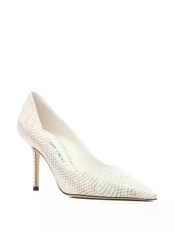 JIMMY CHOO Snake-effect Leather Pumps