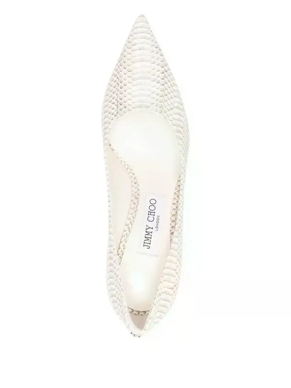 JIMMY CHOO Snake-effect Leather Pumps