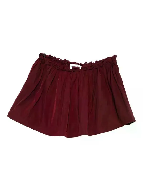 SHUSHU/TONG Pleated A-line Skirt - Red