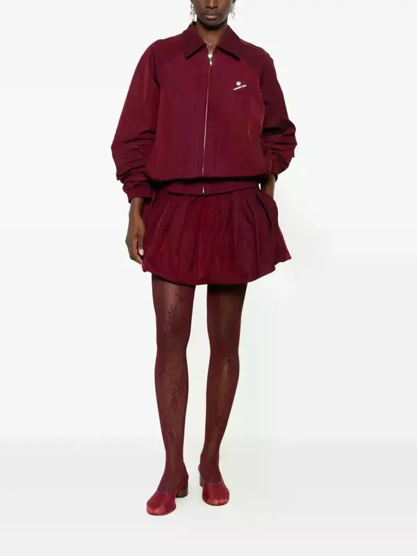 SHUSHU/TONG Pleated A-line Skirt - Red