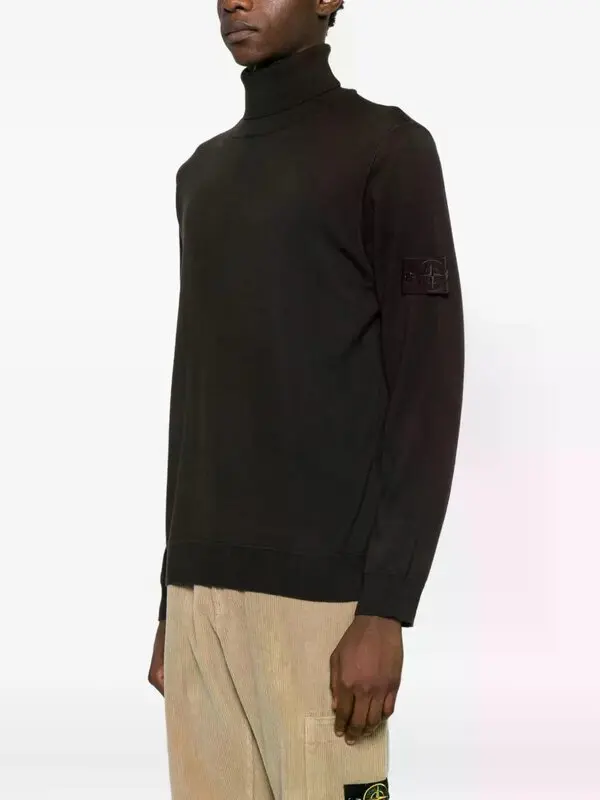 Stone Island Roll Neck Sweater - Brown