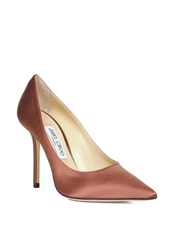 JIMMY CHOO 100mm Love Satin-effect Heeled Pumps - Pink