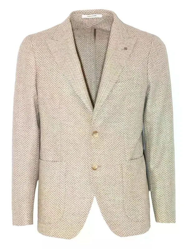 Tagliatore Herringbone Single-breasted Blazer