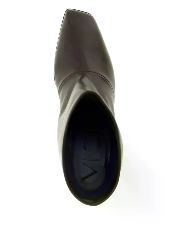 Vicini 30mm Cizin Square-toe Leather Ankle Boots - Brown
