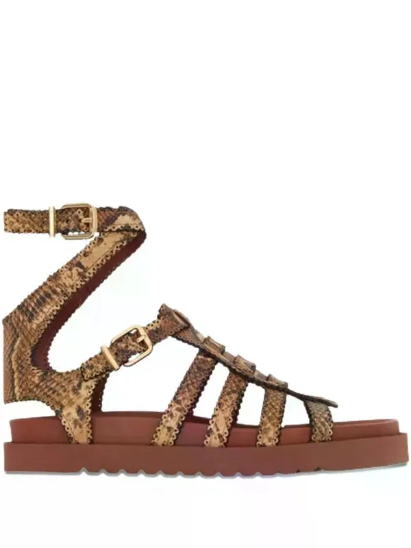 Zimmermann Goldie Gladiator Buckle Sandals