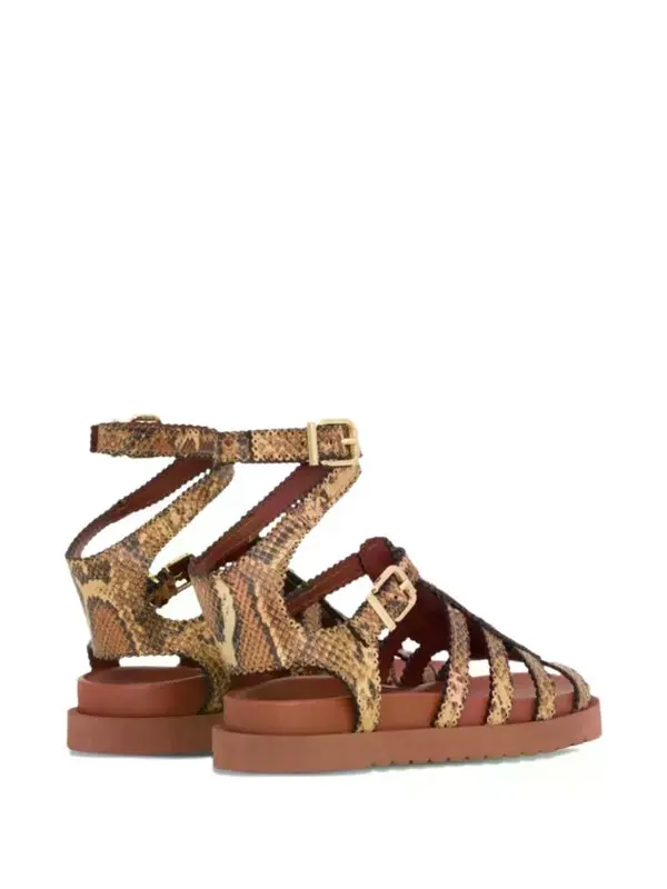 Zimmermann Goldie Gladiator Buckle Sandals