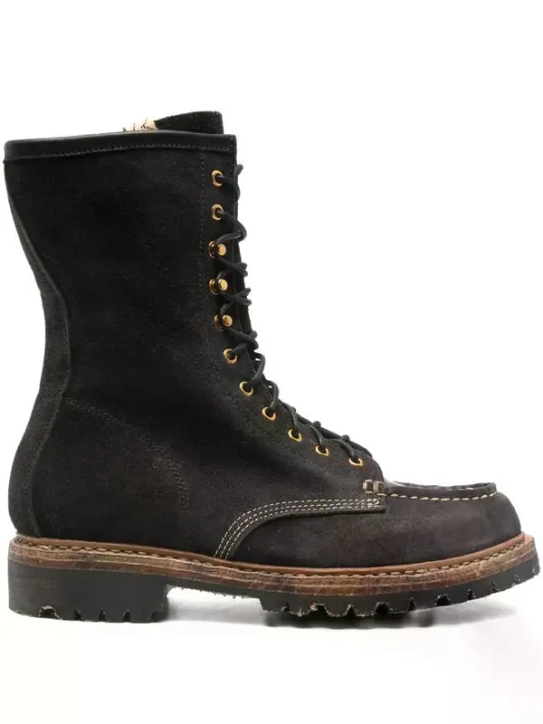 Visvim Lace-up Leather Boots - Black
