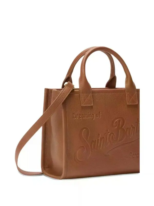 MC2 SAINT BARTH Mini Embossed Top Handle Tote Bag - Brown