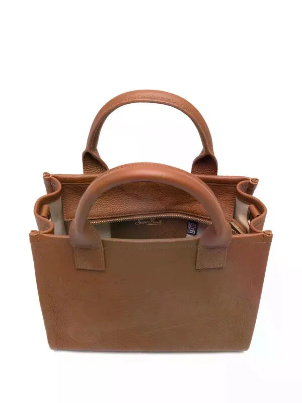 MC2 SAINT BARTH Medium Logo-embossed Grained-leather Tote Bag