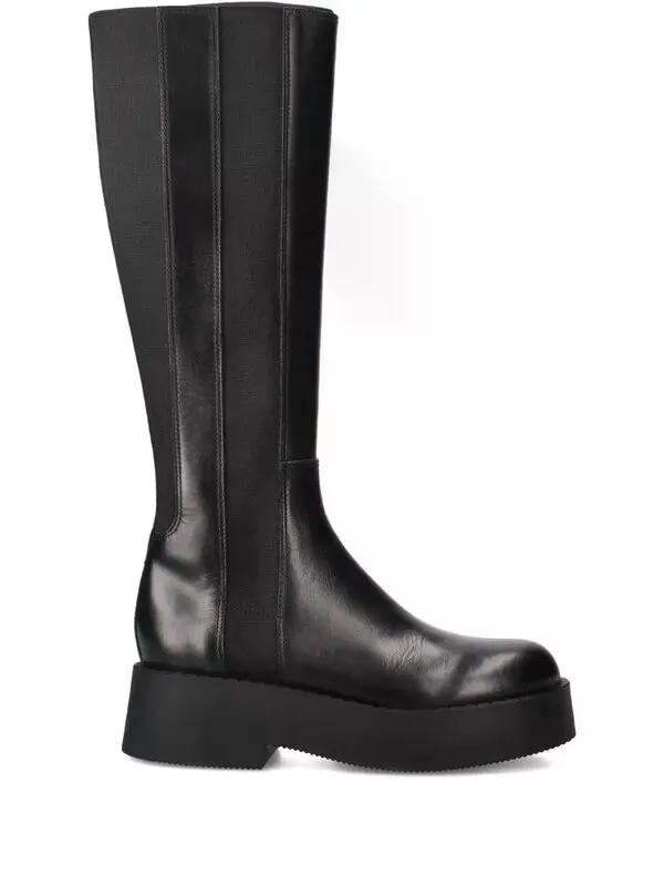 Premiata Elasticated Panel Leather Boots