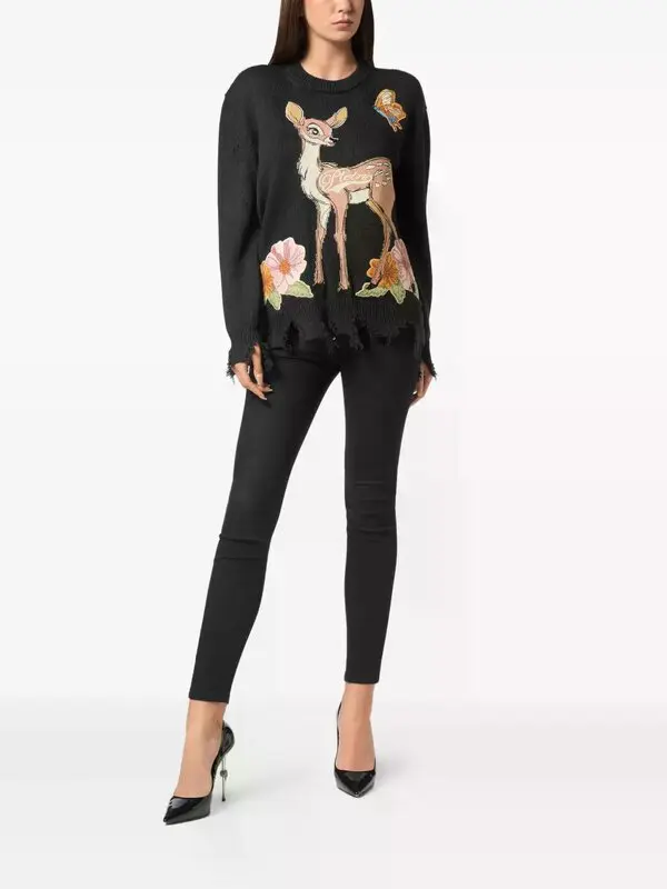 Philipp Plein Deer-print Sweater