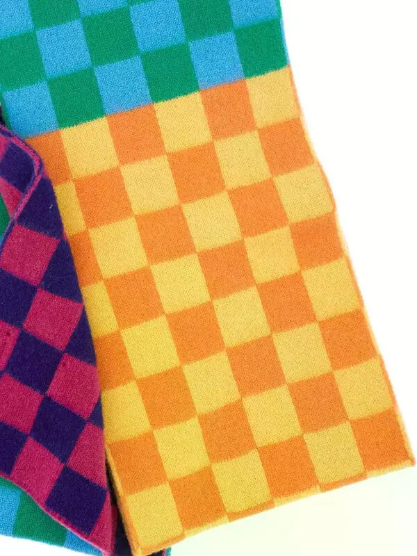 Howlin' Cosmic Checkerboard-pattern Scarf