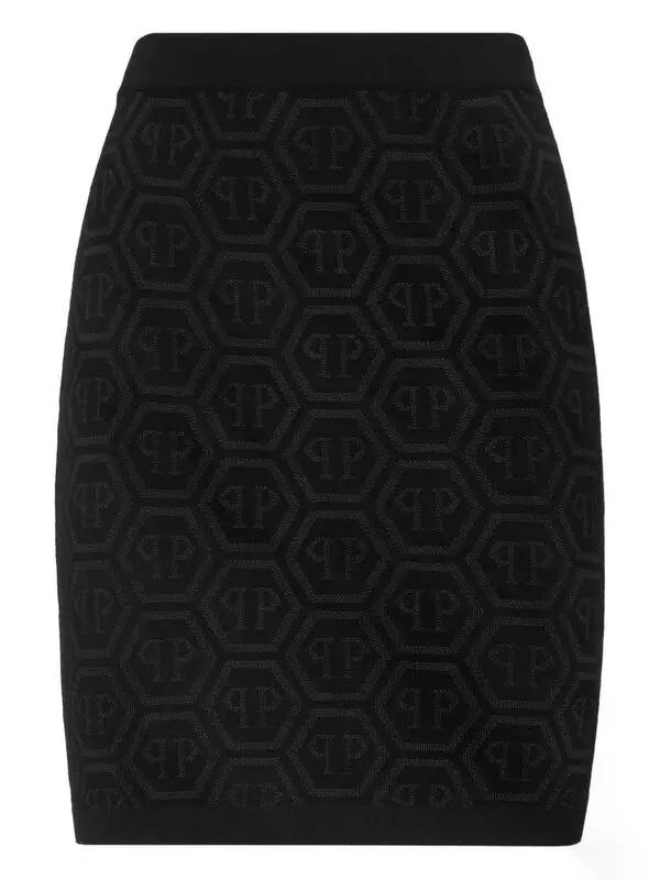 Philipp Plein Jacquard-monogram Mini Skirt