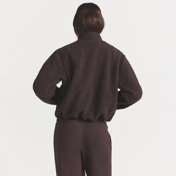 SKIMS Boxy Zip-up Teddy Jacket - Espresso
