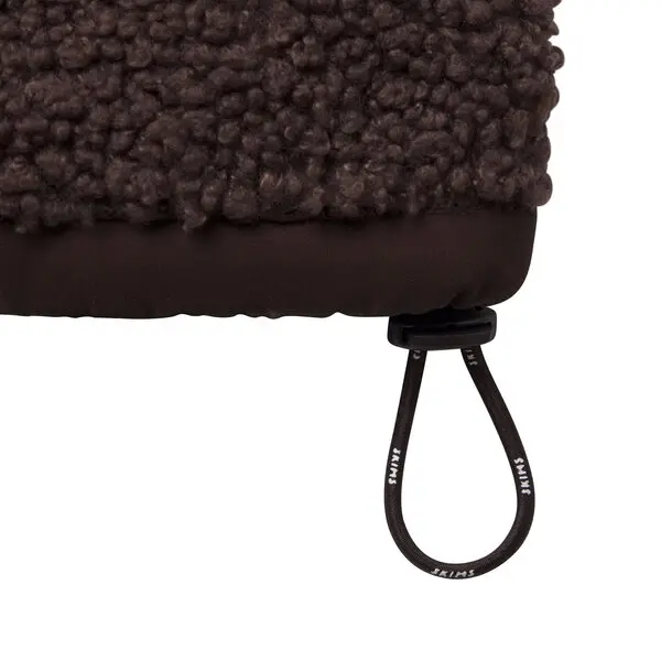 SKIMS Boxy Zip-up Teddy Jacket - Espresso