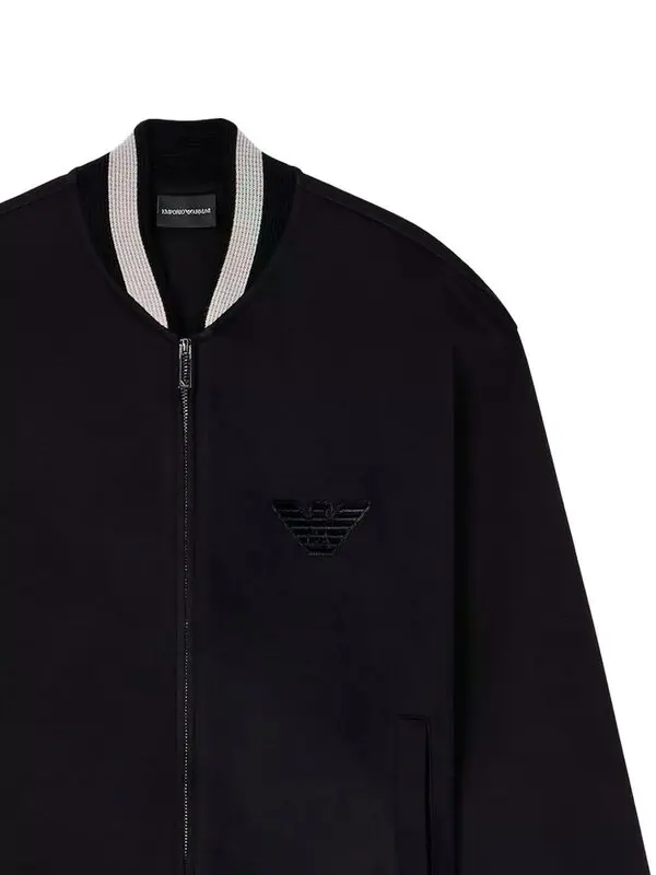 Emporio Armani Eagle-patch Zip-up Bomber Jacket