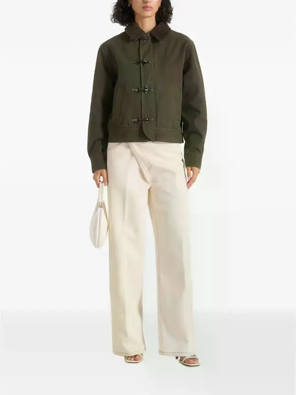 Manière De Voir Clasp-detail Gabardine Jacket