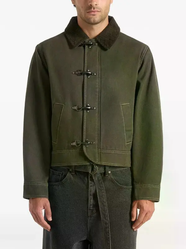 Manière De Voir Clasp-detail Gabardine Jacket
