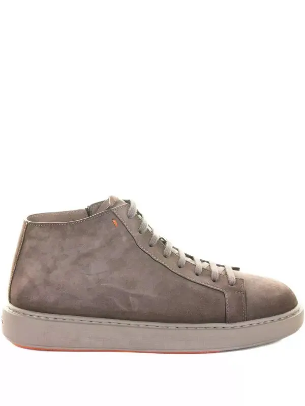 Santoni Lace-up Zip Boots - Grey