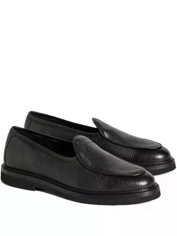 JACQUES SOLOVIERE Grained Alexis Loafers