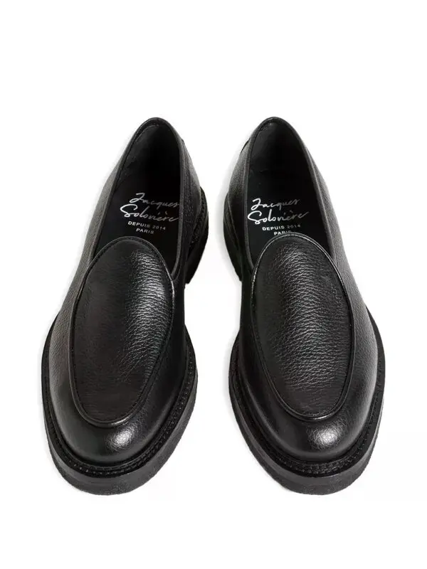 JACQUES SOLOVIERE Grained Alexis Loafers