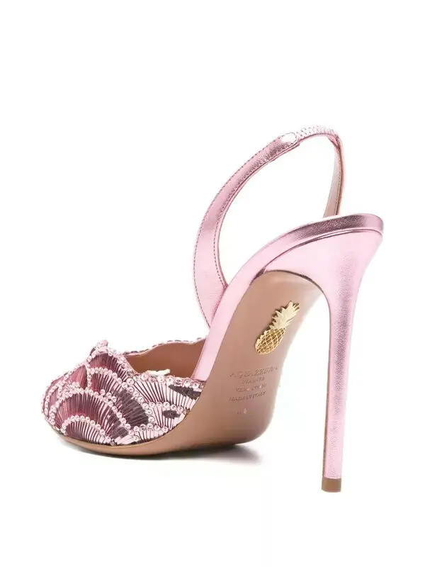 AQUAZZURA 100mm Embroidered Sandals