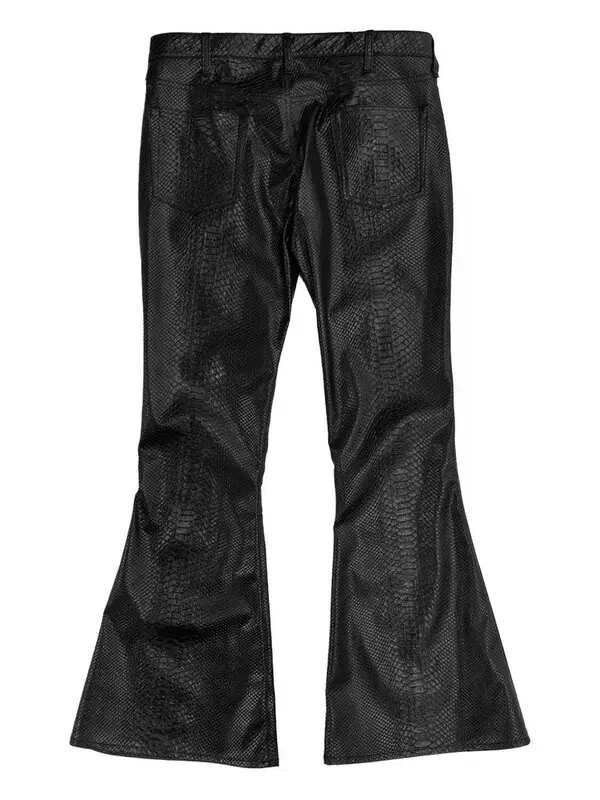 Junya Watanabe Snakeskin-effect Flared Trousers