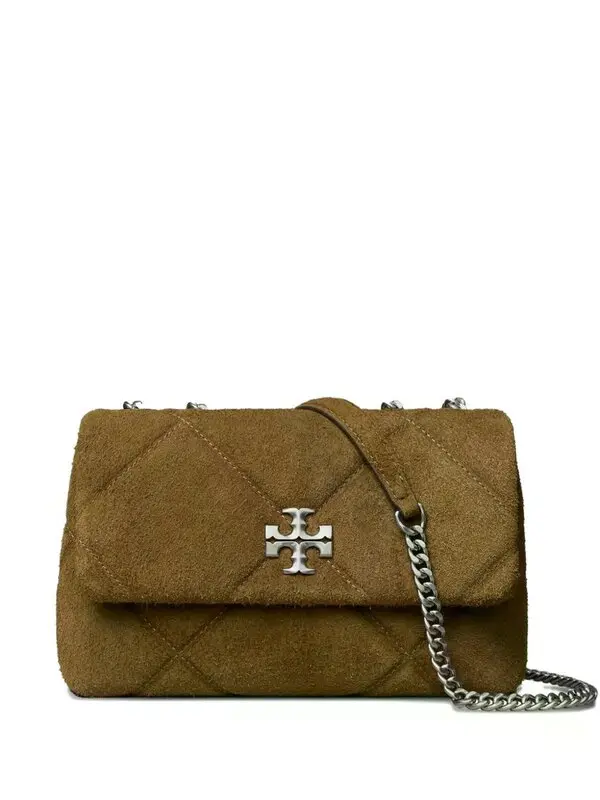 Tory Burch Kira Quilted Suede Shoulder Bag