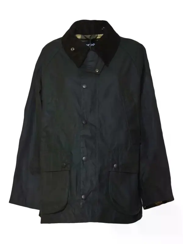 Barbour Corduroy-collar Coat - Black