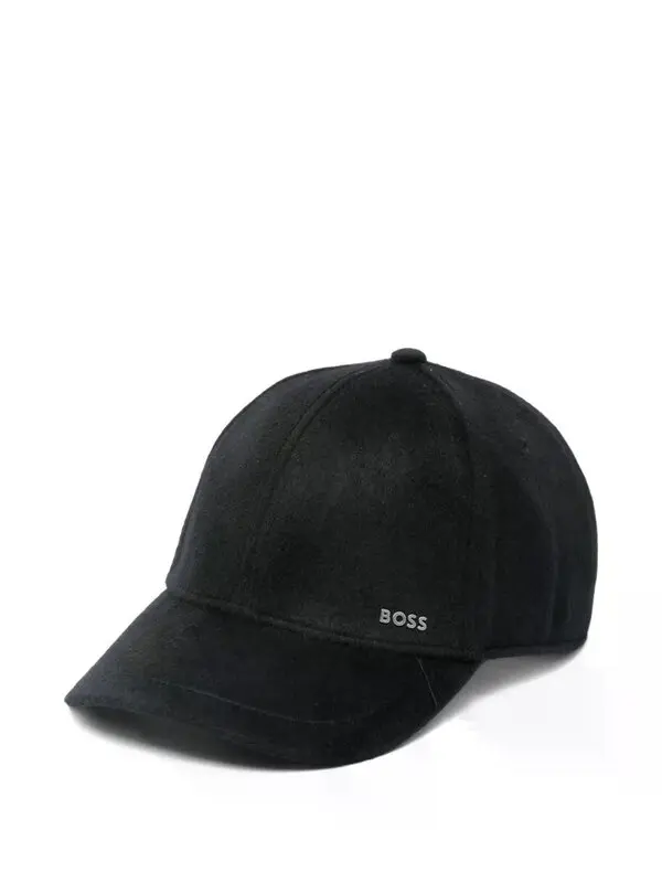 BOSS Logo-detail Baseball Cap - Black