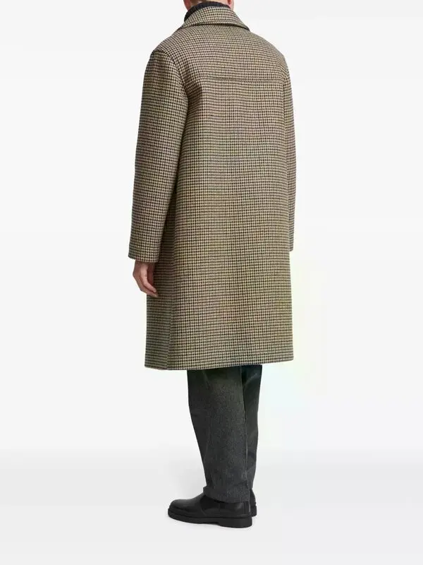 YVES SALOMON Houndstooth Double-breasted Coat
