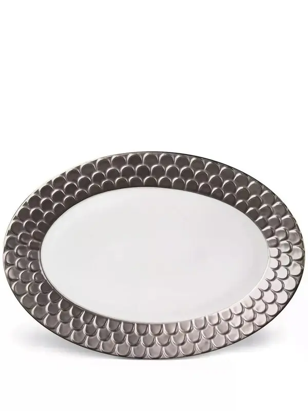 L'Objet Aegean Oval Platter - White