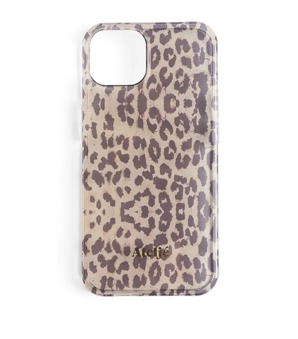 ATELJE Recycled Leopard Print Iphone 14 Pro Max Case - Brown