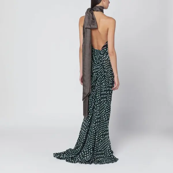 Dries Van Noten Long Dress In Viscose And Silk Blend - Multicolor
