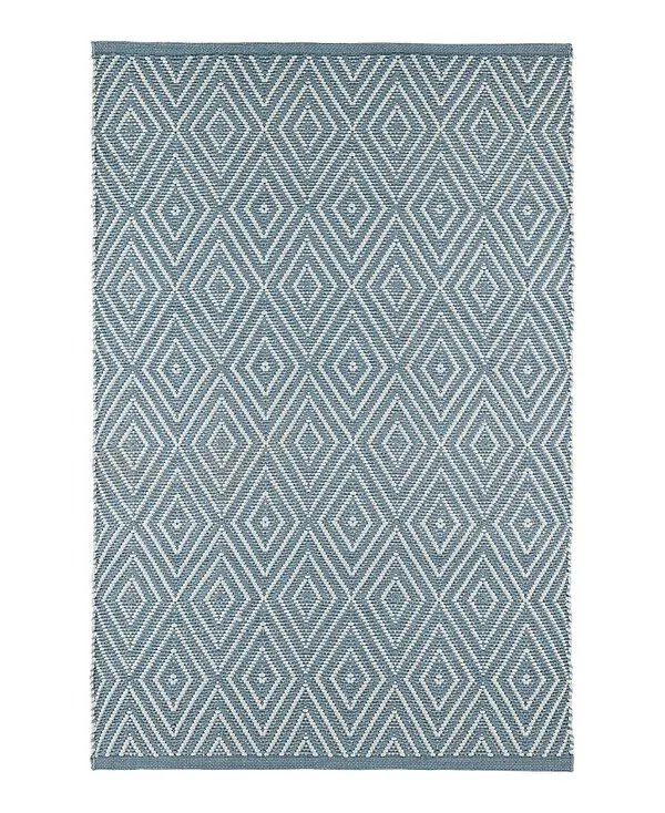 DASH & ALBERT BY ANNIE SELKE Dash Albert Annie Selke Rdb164 Diamond Indoor/outdoor Area Rug, 2'6x18'0 - Slate/mist